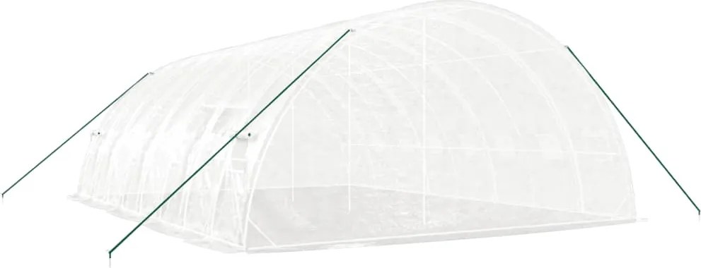 Skleník s ocelovým rámem bílý 48 m² 8 x 6 x 2,85 m 3188118