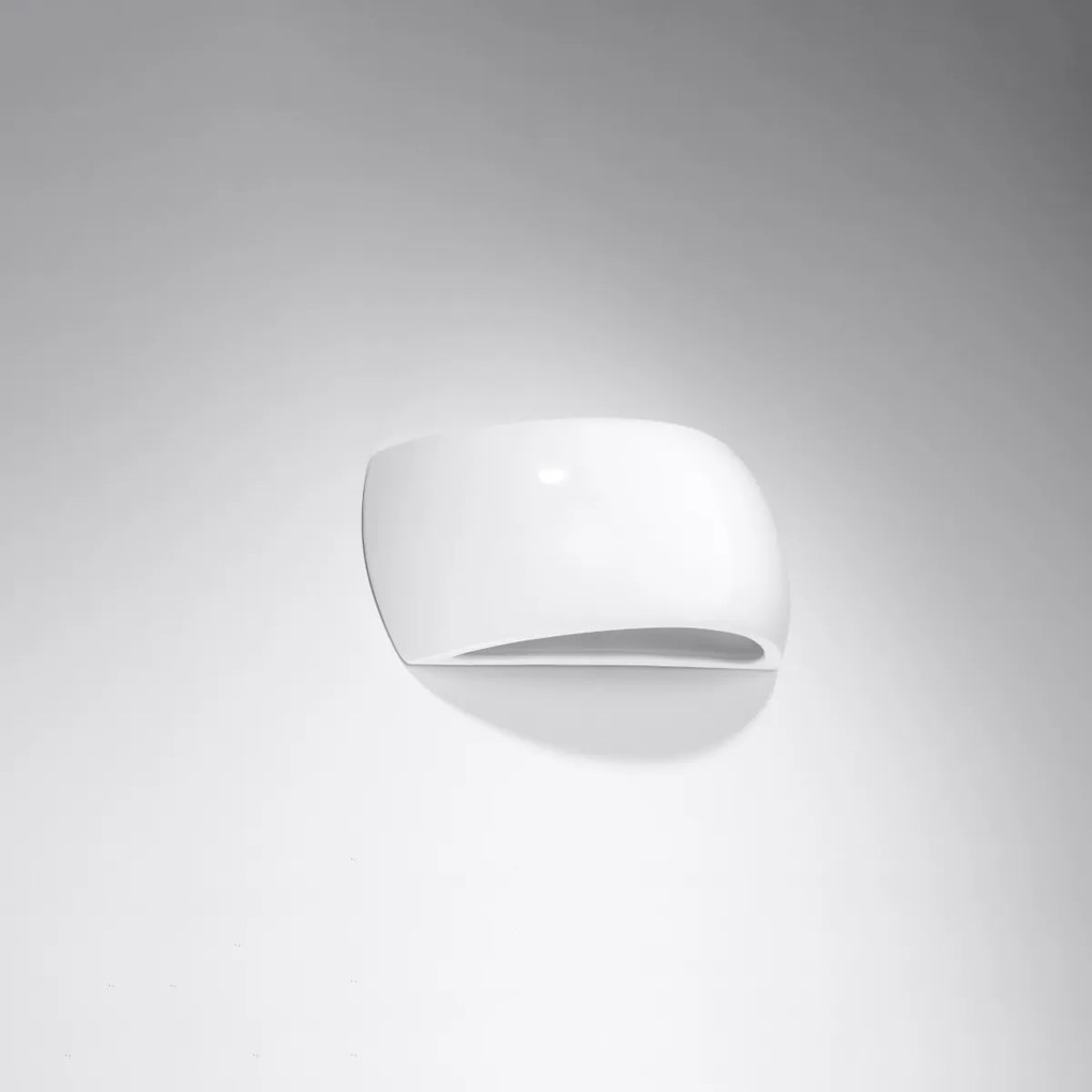 Sollux Lighting Lakované nástěnné svítidlo PONTIUS bílý lesk