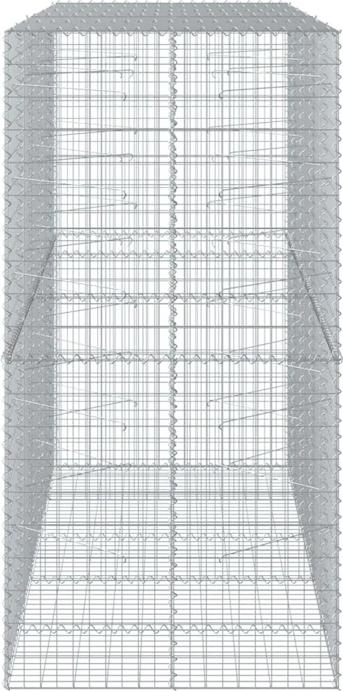 Gabionový koš s víkem 250 x 100 x 200 cm pozinkované železo 3295228