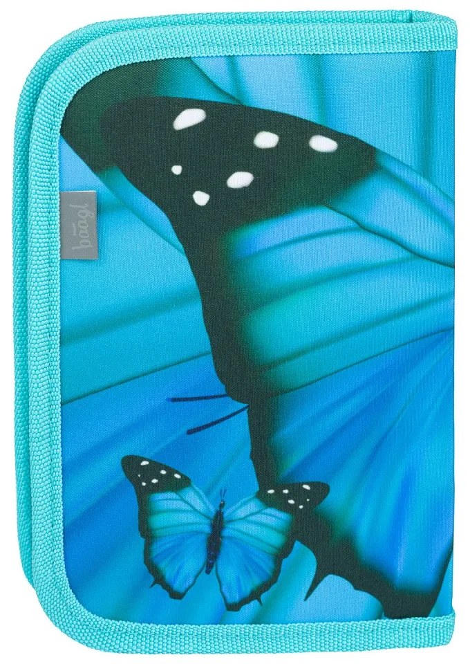 BAAGL - jednopatrový školní penál Butterfly, 2 chlopně