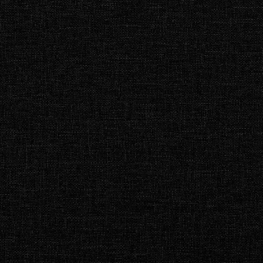 3místná pohovka s podnožkou černá 180 cm textil 3201139