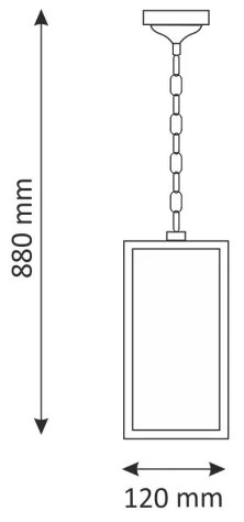 Venkovní lustr MALMO 1xE27/15W/230V černá IP44