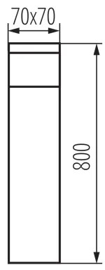 Kanlux 38766 - Venkovní lampa DASTEN 1xG9/11W/230V 80 cm IP44 antracit