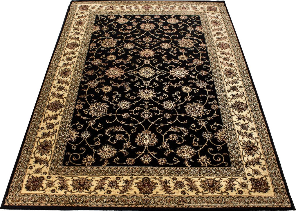 Ayyildiz, AKCE: 120x170 cm Kusový koberec Marrakesh 210 black, černá, kancelář