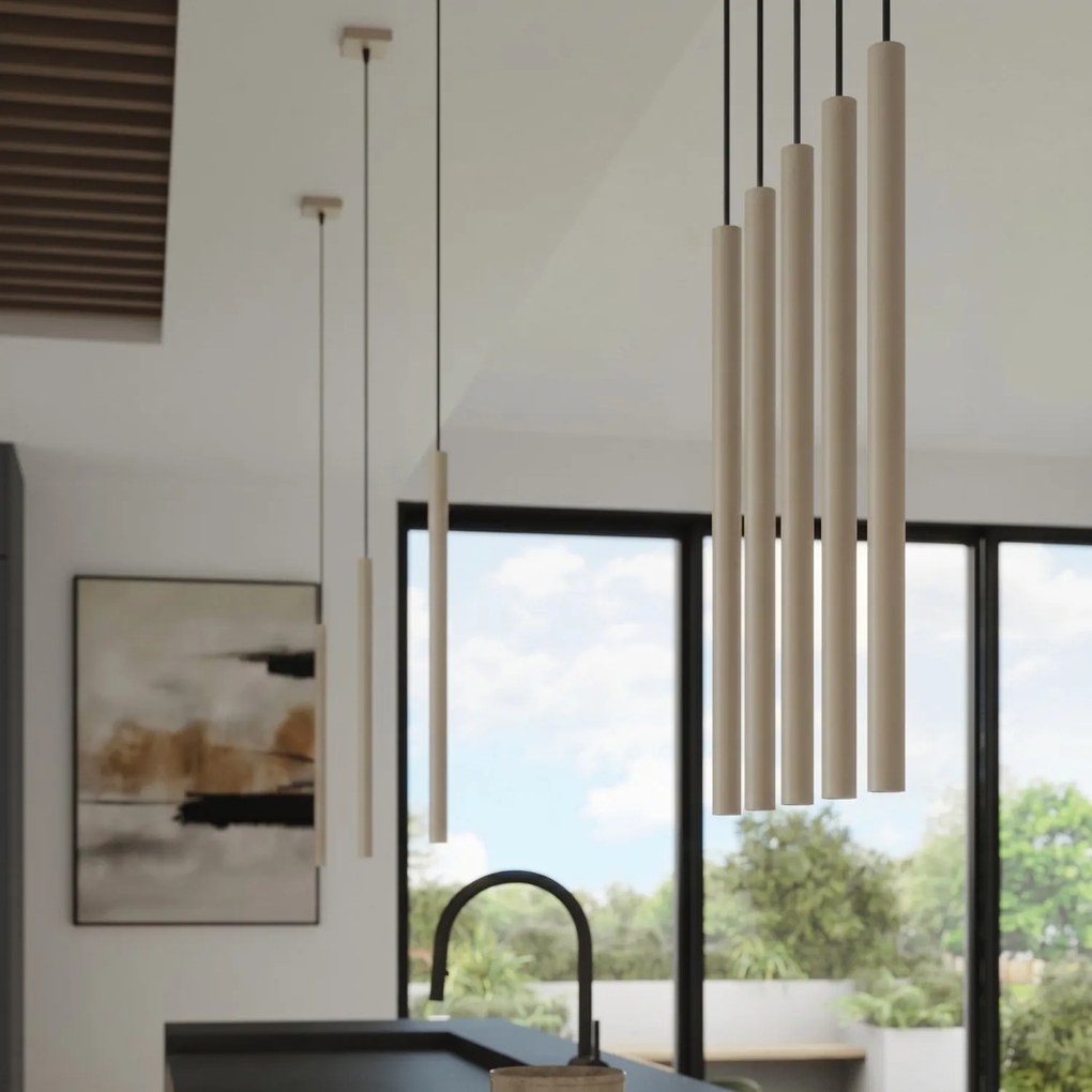 Sollux Lighting Závěsné svítidlo PASTELO 3P šedobéžové