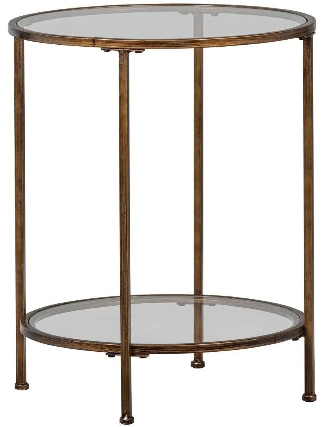 OnaDnes -20% Hoorns Mosazný kovový odkládací stolek Gosed 46 cm
