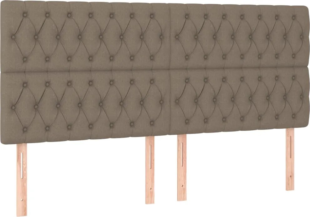 Box spring postel s matrací taupe 200x200 cm textil 3137425