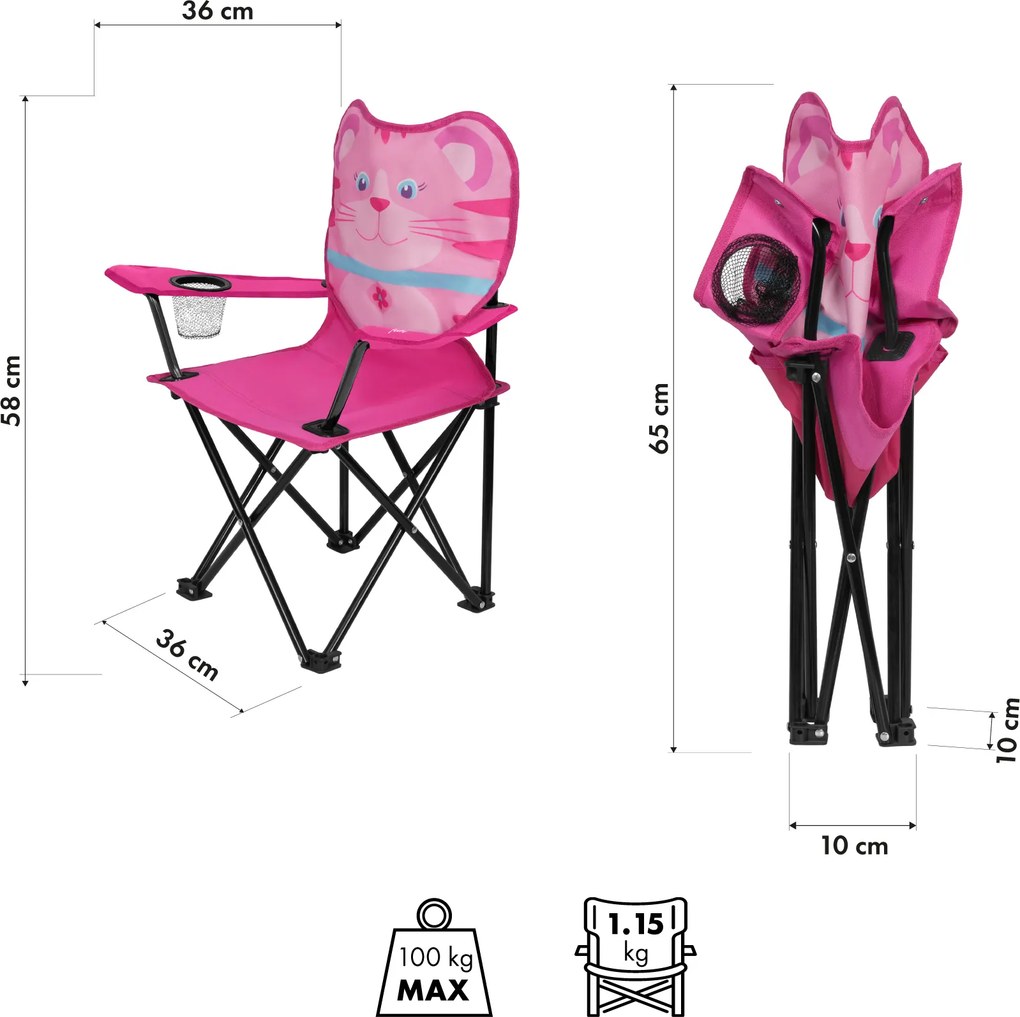 NC3305 KOČKA DĚTSKÁ SKLÁDACÍ ŽIDLE NILS FUN
