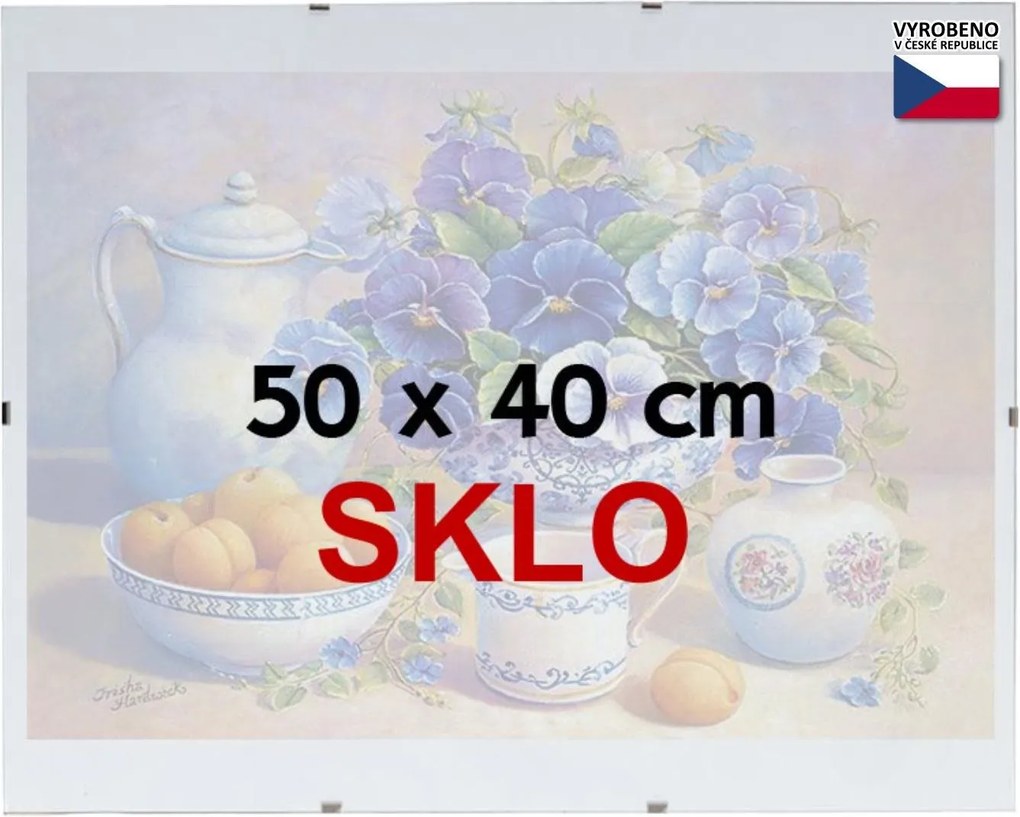 Příslušenství k puzzle bfhm rám na puzzle euroclip, 50 x 40 cm, sklo