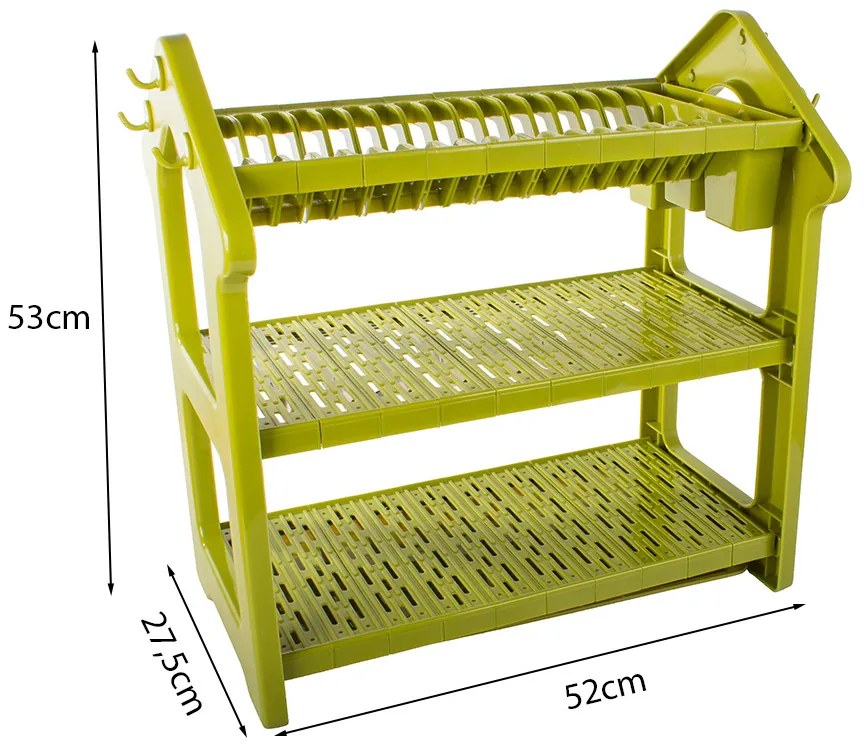 Verk Group Odkapávač na sušení nádobí 3 úrovně velký
