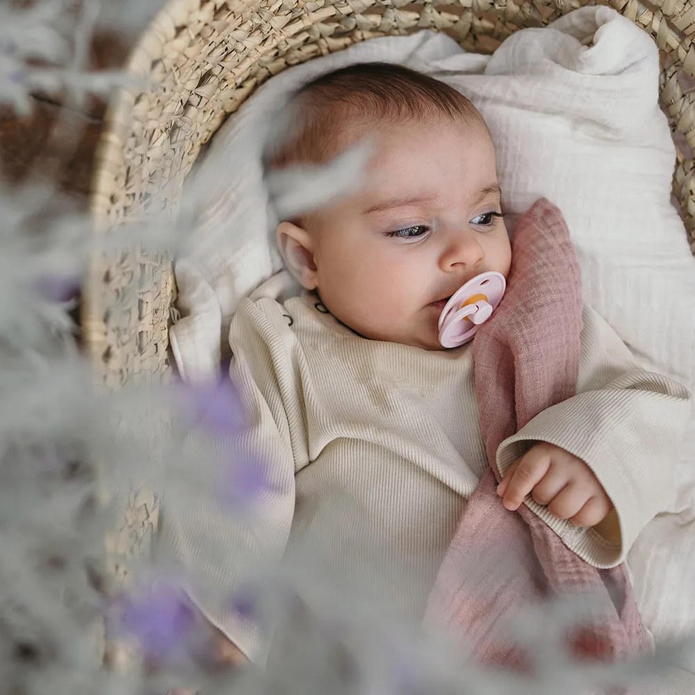 Bibs Dudlíky kaučuk 2 ks 6-18 měsíců Colour Ivory-blush