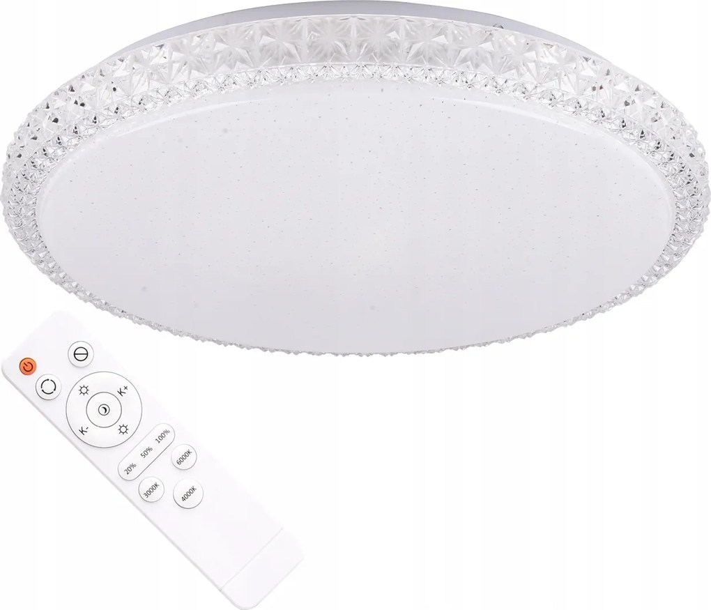 stropní svítidlo Led Stropní Svítidlo Svítidlo Křišťál Glamour 24W 40cm Dálkový Ovladač Irina