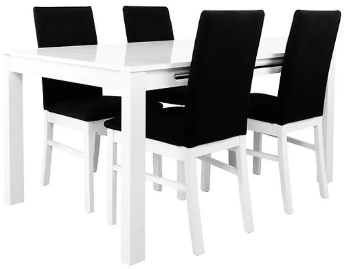 ASSEN STO rozkládací jídelní stůl, bílá/bílý lesk