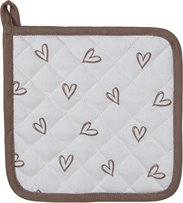 Bavlněná chňapka / podložka pod hrnec se vzorem králíčků Bunnies in Love – 20x20 cm