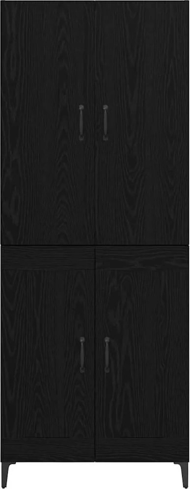 Vysoký bufet Černý dub 69,5 x 34 x 180 cm Kompozitní dřevo 3403588