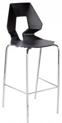 Gaber Barová plastová židle PRODIGE Barva kostry černá kostra Barva plastu Gaber bílá 00