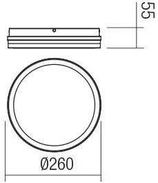 Redo group Redo Isola SMART, kulaté stropní venkovní svítidlo LED 24W 3000/4000/6500K, ovládané aplikací, antracit, průměr 26cm, IP54