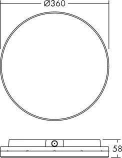 LED svítidlo THORNeco LENA VF 360mm 1800–3500lm 3000/3500/4000/5700/6500K CCT IP54 96637984