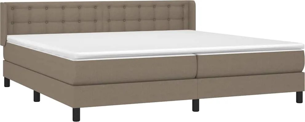Box spring postel s matrací taupe 200x200 cm textil 3130061