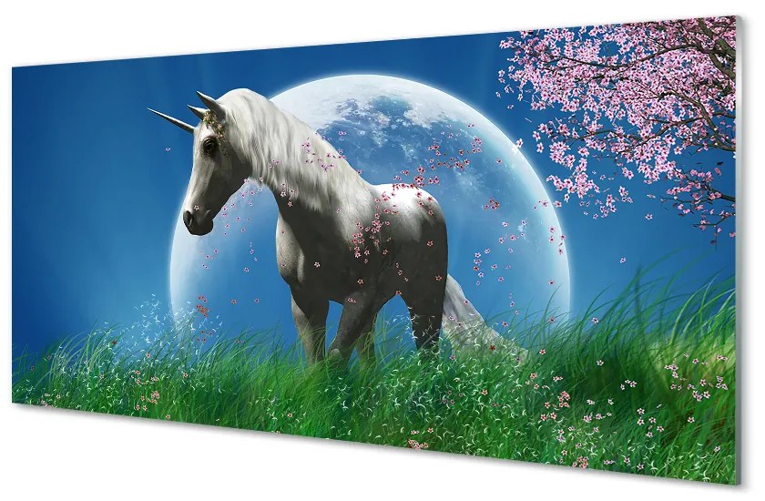 akrylový obraz Pole jednorožec moon 120x60 cm