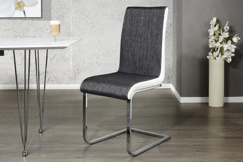 Židle / konzola Metropolis šedá - bílá