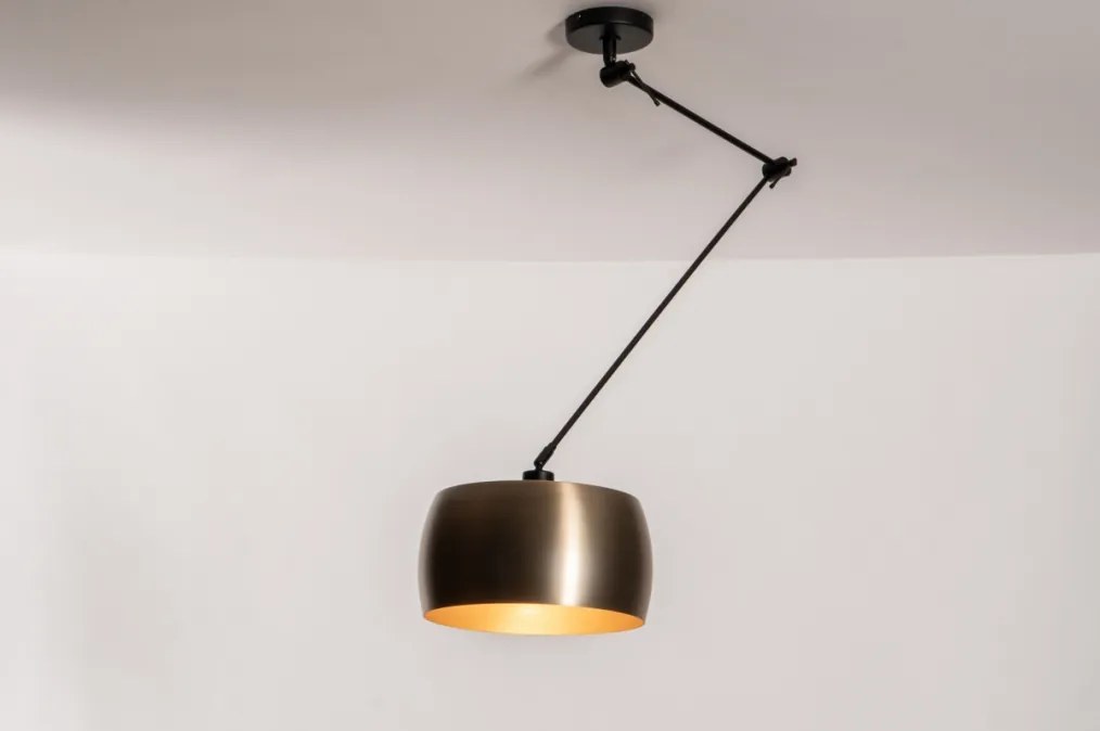Závěsné designové svítidlo nad stůl Snap Light Bond Gold and Black