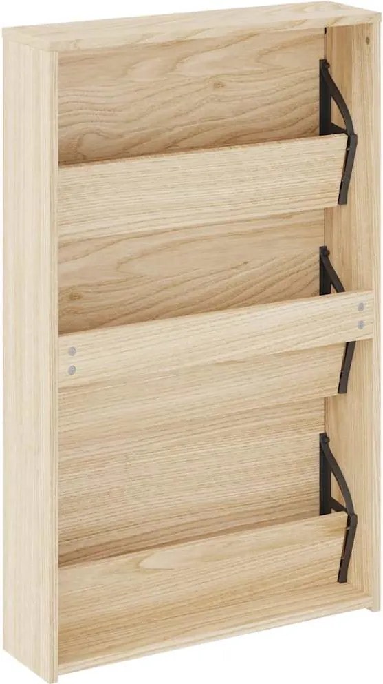 Botník třípatrový zrcadlo dub 63 x 17 x 102,5 cm 243047