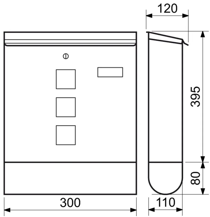 Richter Czech Poštovní schránka nerezová BK.203.N