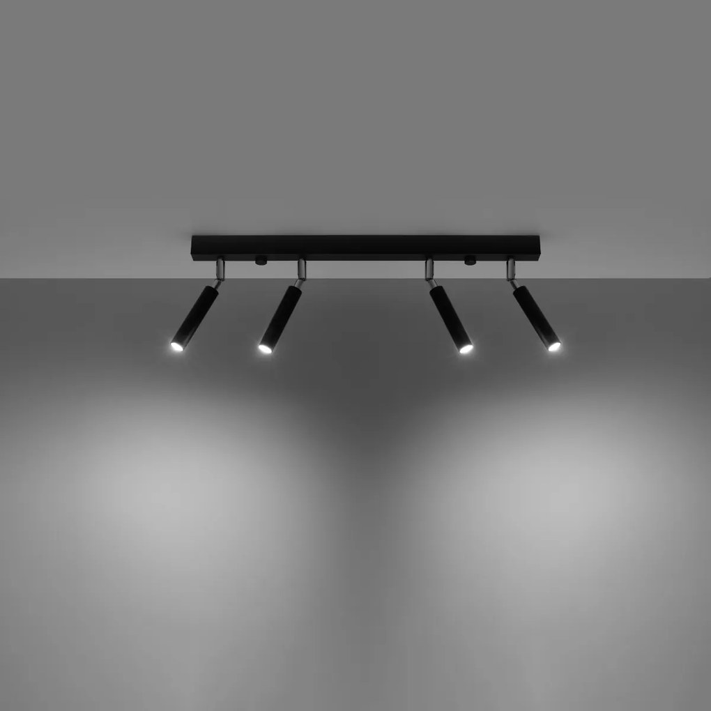 Sollux Lighting Stropní svítidlo EYETECH 4 Černá