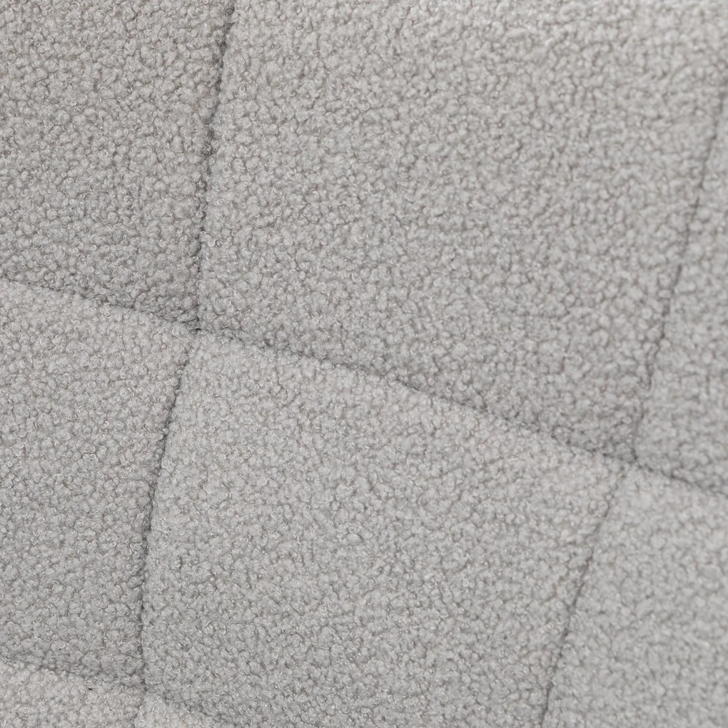 HOMCOM Houpací křeslo Akcentní křeslo do obývacího pokoje Relaxační křeslo, nosnost do 120 kg, berberské rouno, světle šedá 71 x 92 x 101 cm