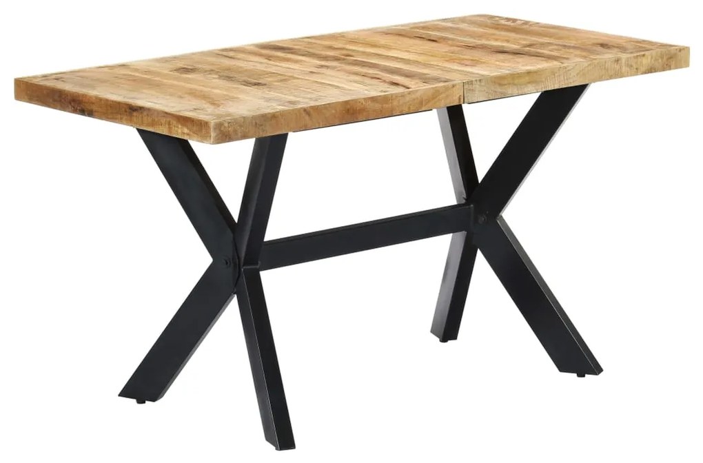 Jídelní stůl Mertens - masivní hrubé mangovníkové dřevo | 140x70x75 cm
