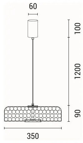 LED Lustr na lanku PERFORATO LED/10W/230V 3000K zlatá pr. 35 cm