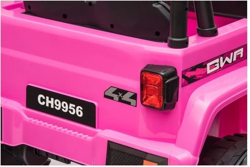 LEAN CARS Elektrické autíčko CH9956 růžové, LED světla, ovladač