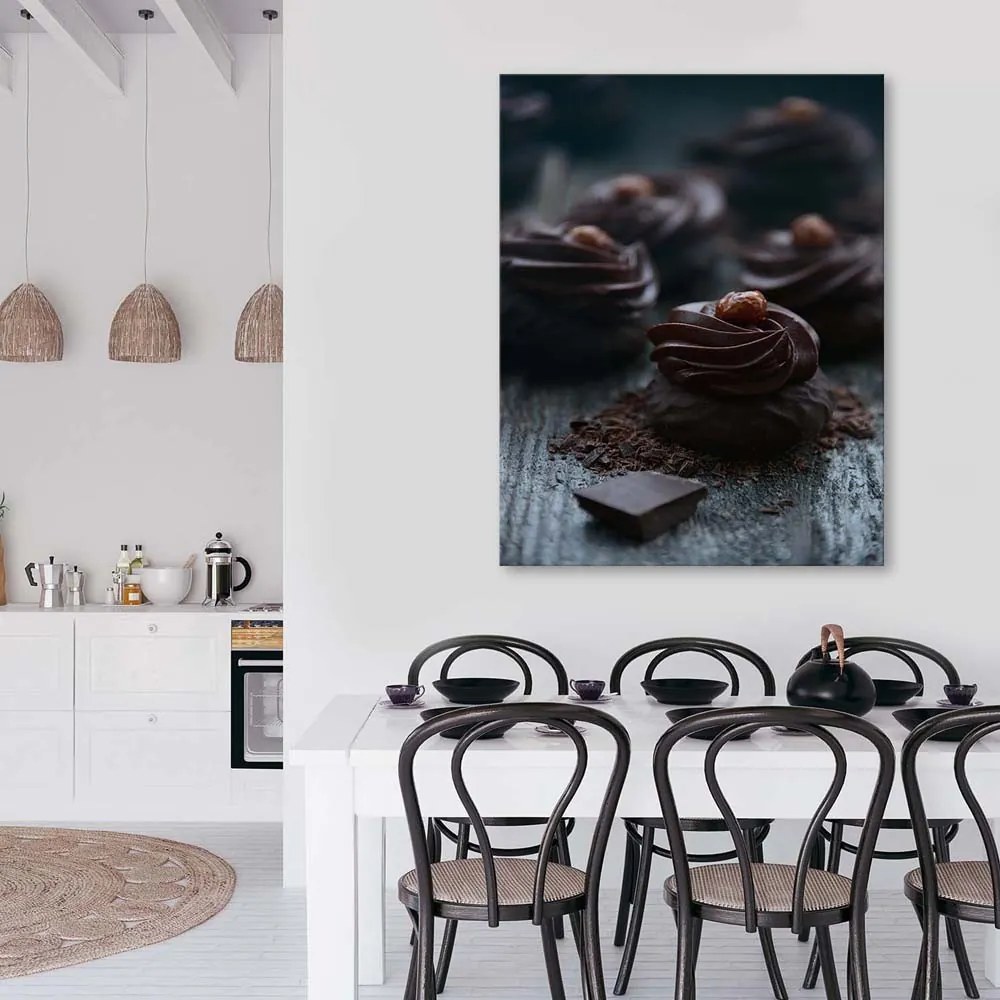Gario Obraz na plátně Tmavý čokoládový dezert Rozměry: 40 x 60 cm