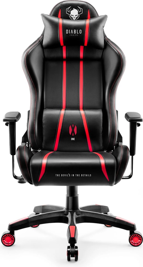 Herní křeslo z eko kůže King Size, černý-červený: Diablo X-One 2.0