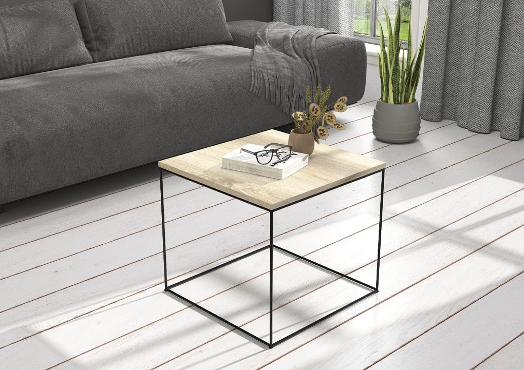 ADRK Furniture Konferenční stolek ELENA 50x50 CT-ELE-B-S