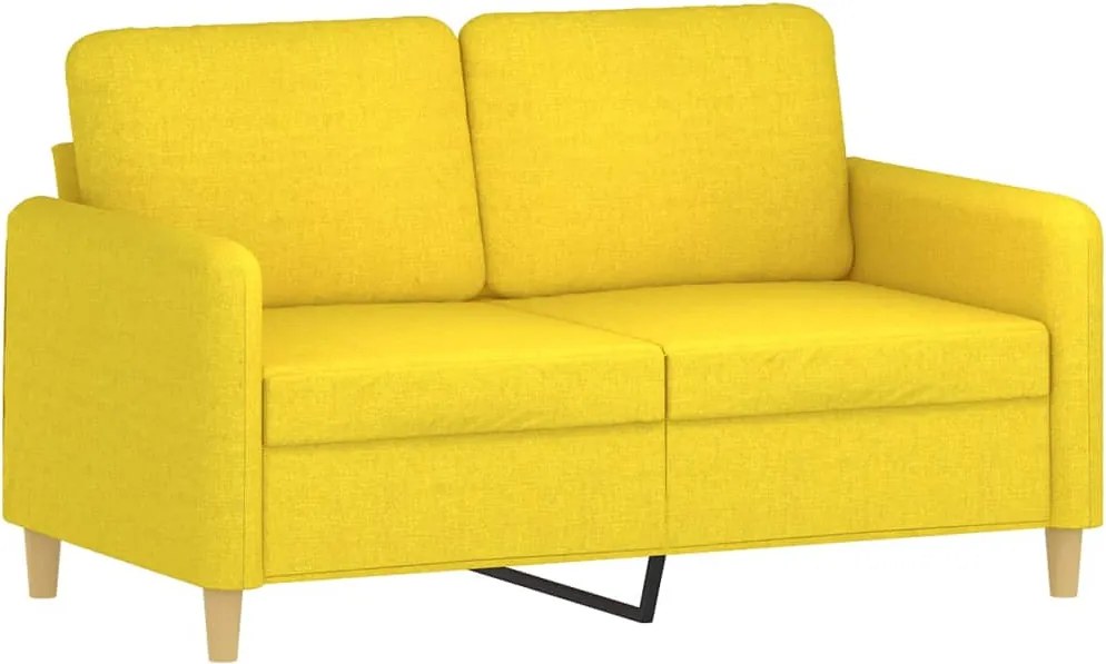 3dílná sedací souprava s poduškami světle žlutá textil 3202099