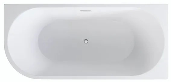 Besco Akrylátová volně stojící rohová vana Zoya Glam S 150x75 (170x80) bílá/stříbrná Rozměry (cm): 150x75, Typ a barva výpustě: Click-Clack s přepadem, grafit, Orientace: Pravá