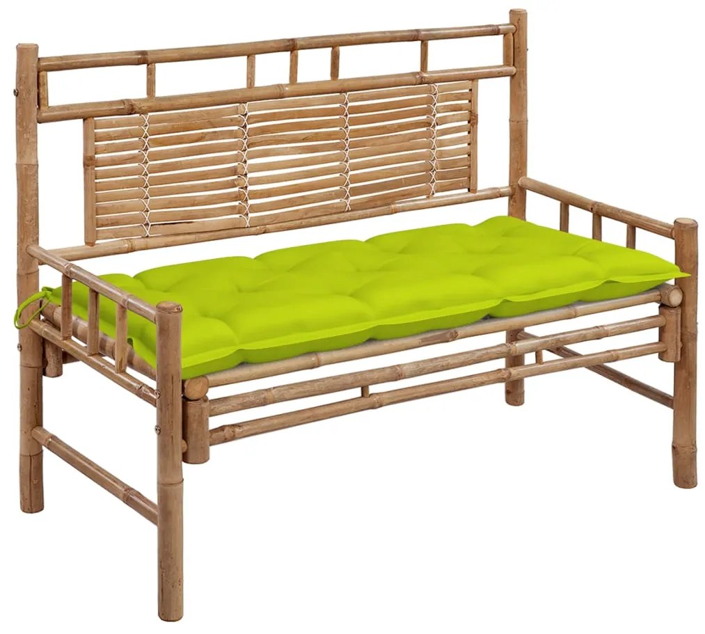 Zahradní lavice s poduškou 120 cm bambus 3063902