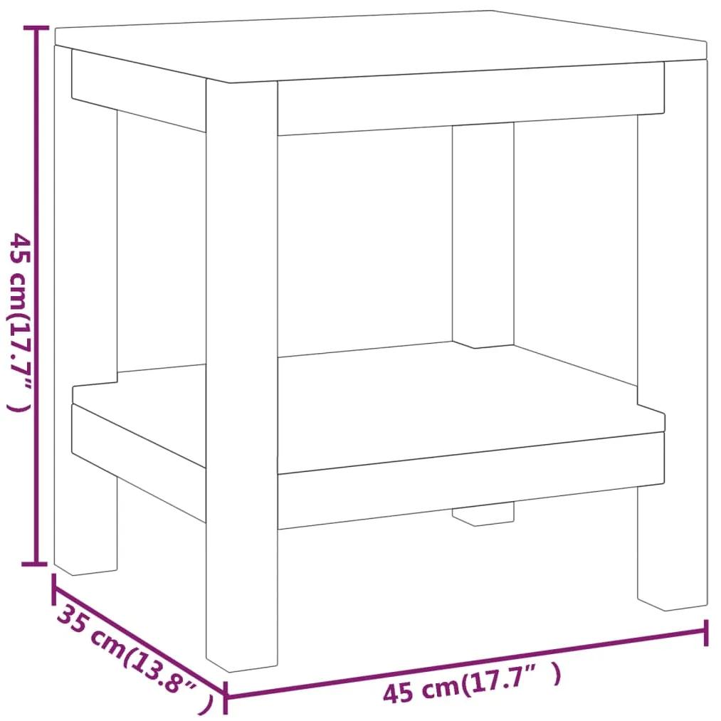 Odkládací stolek do koupelny 45x35x45 cm masivní teakové dřevo