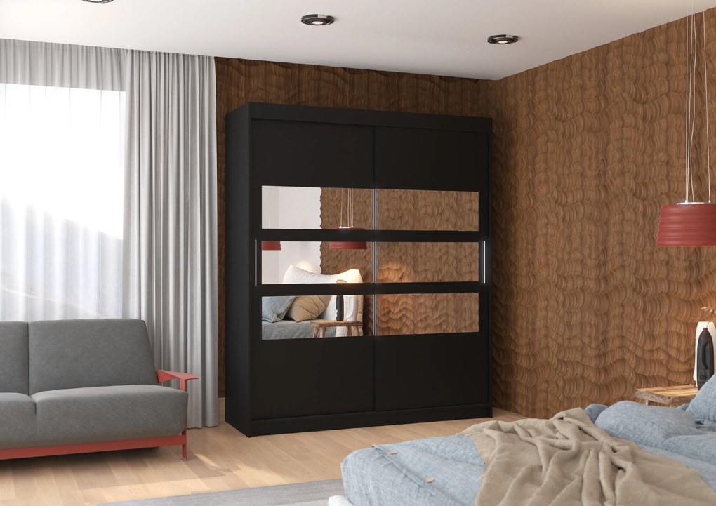 ADRK Furniture Posuvná skříň s zrcadlem TOLEDO 180 SW-TOL-B-180+A294