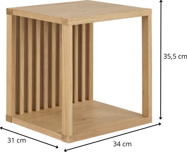 Nástěnná police Wellington 34 cm dub přírodní