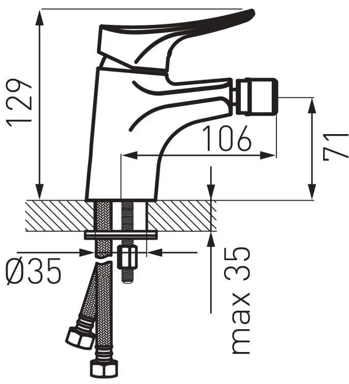 F-Design Brezza, bidetová baterie, chrom lesklý, FD1-BRZ-6-11