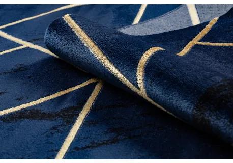 Dywany Luszczow Kusový koberec EMERALD EXCLUSIVE 1012 geometrický tmavě modrý / zlato Rozměr koberce: 80 x 150 cm