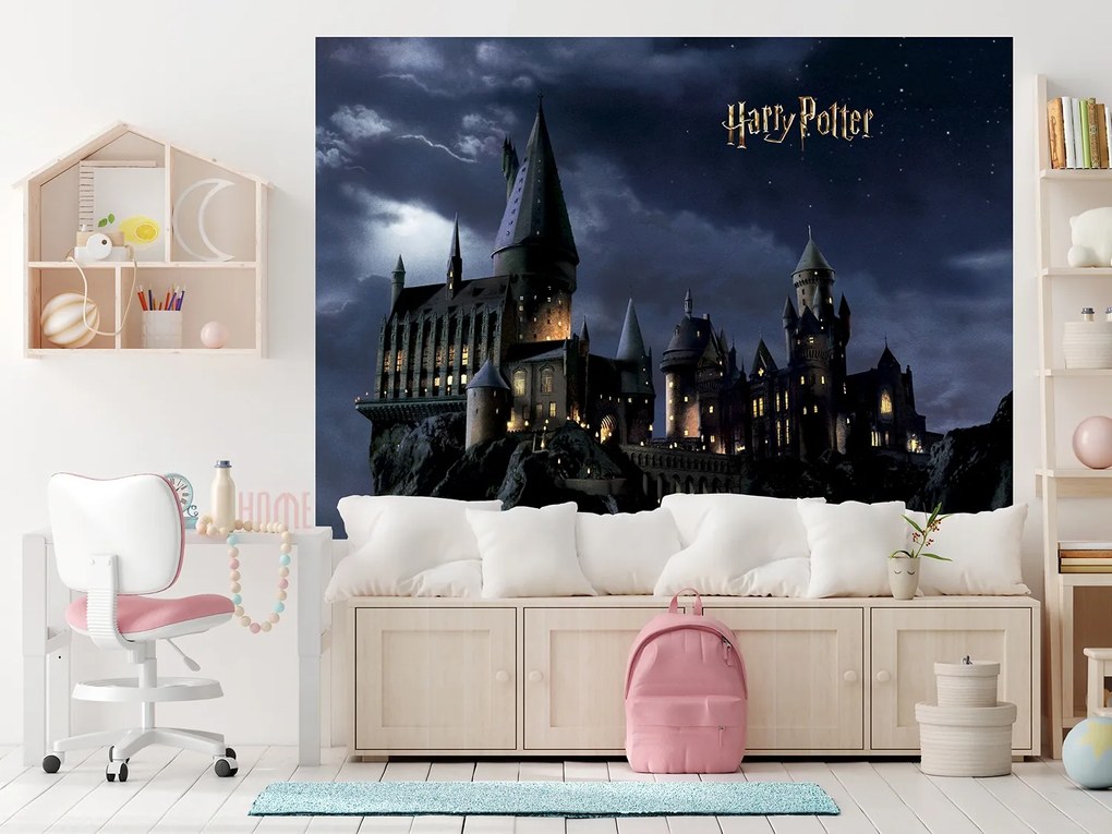Dětská fototapeta na zed' Harry Potter Výhled na Bradavice | 252 x 182 cm | DFTDXL1965