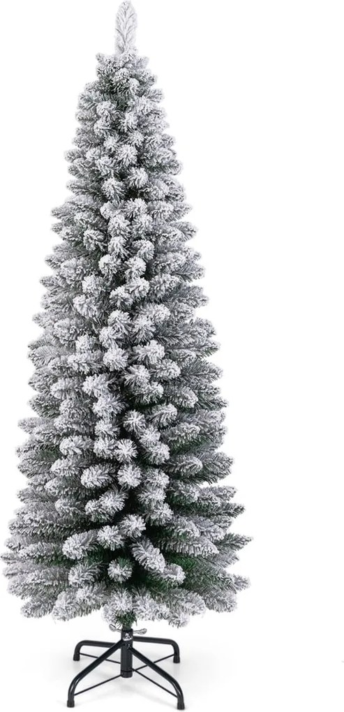 Costway Umělá tužka na vánoční stromeček 150 cm vánoční stromeček se sněhově
