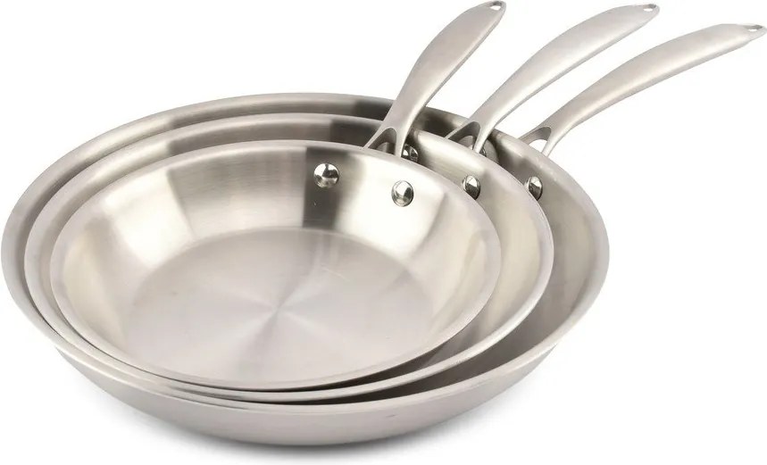Nerezové pánve v sadě 3 ks ø 29,5 cm Blaze – Salt&Pepper