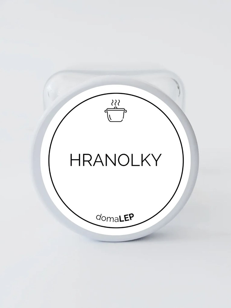 Samolepka na kořenky HRANOLKY bílá 5 cm základní písmo