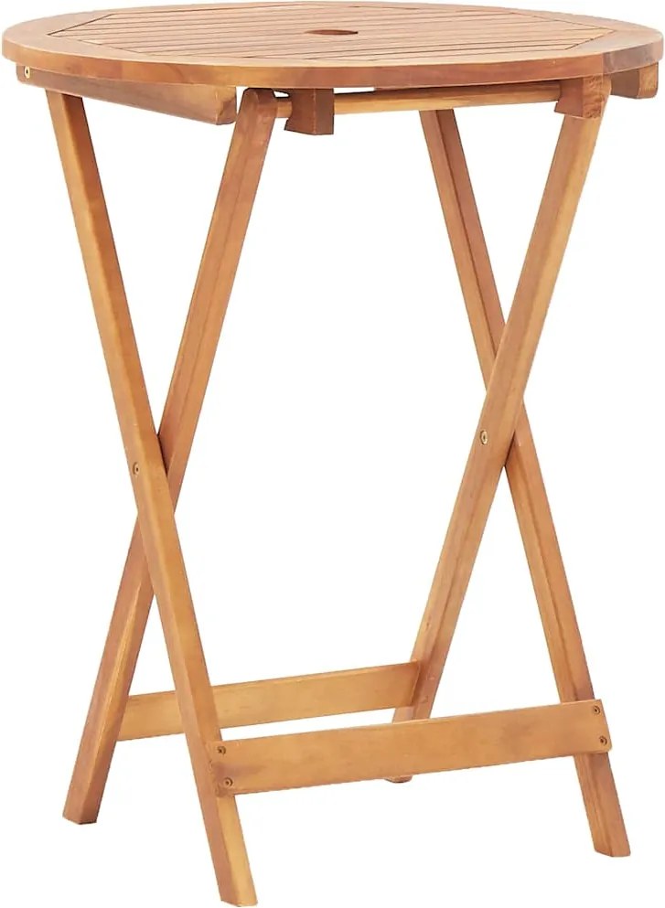 3dílný bistro set taupe textil a masivní dřevo 3281798