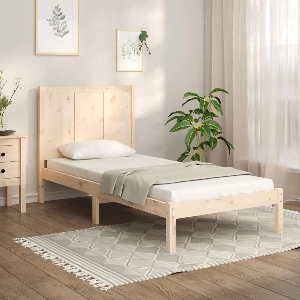 vidaXL Rám postele masivní borovice 100 x 200 cm [3105720] Barva: Bílá